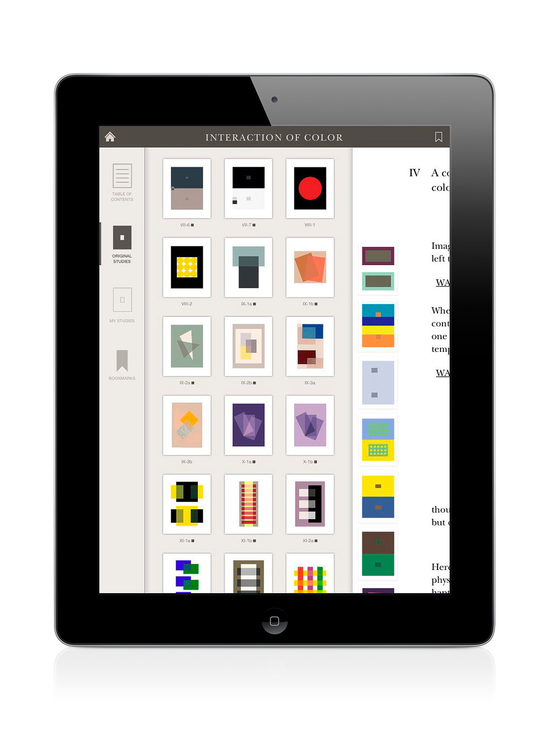 Interaction Of Color App For IPad